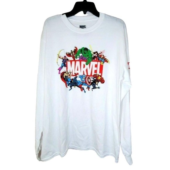 Marvel | Shirts | Marvel Comics Hero Graphic Long Graphic Sleeve Large ...